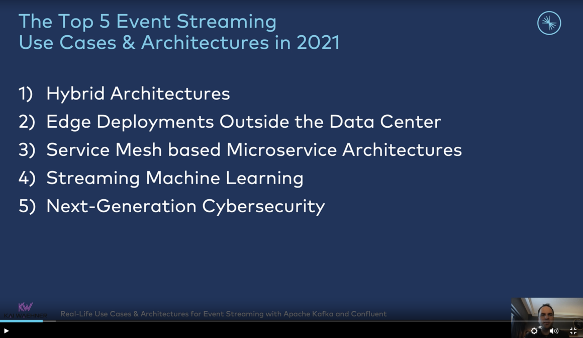 Top 5 Event Streaming Use Cases for 2021 with Apache Kafka - Kai Waehner